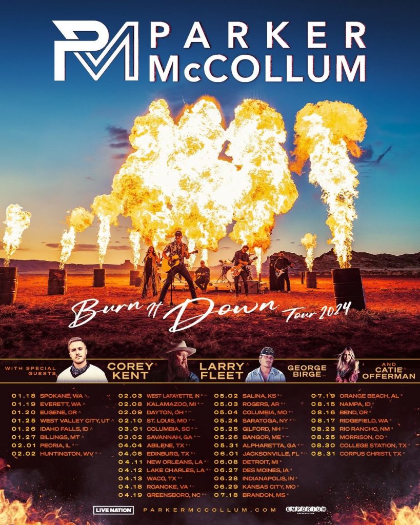 Parker McCollum To Kick-Off His Burn It Down Tour on January 18th in ...